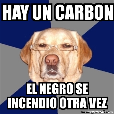 Meme Perro Racista - hay un carbon el negro se incendio otra vez - 7959289