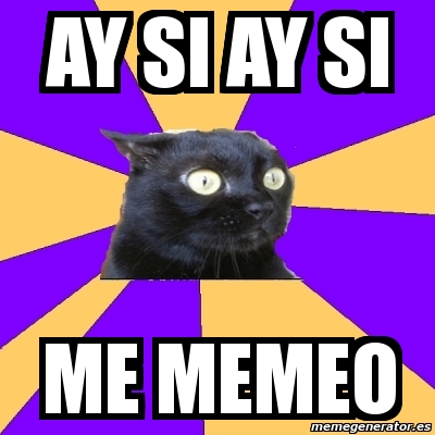 Meme Anxiety Cat - Ay si ay si me memeo - 8440343
