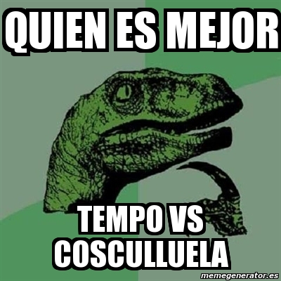 Meme Filosoraptor - quien es mejor tempo vs cosculluela - 9421750