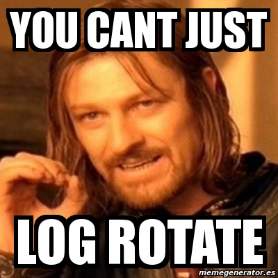 Meme Boromir - You cant just Log rotate - 9959796