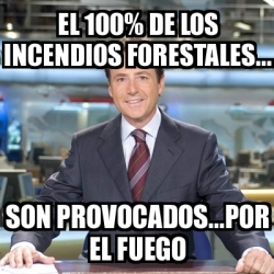 Meme Matias Prats - EL 100% DE LOS INCENDIOS FORESTALES... SON PROVOCADOS...POR EL FUEGO - 225348