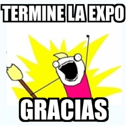 Meme Personalizado - termine la expo gracias - 291857