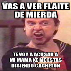 Meme Personalizado - VAS A VER FLAITE DE MIERDA TE VOY A ACUSAR A MI ...