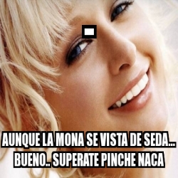 Meme Personalizado - - aunque la mona se vista de seda... bueno ...