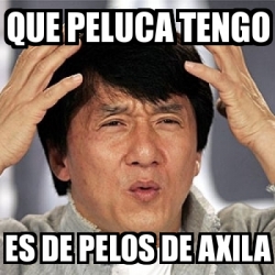 Meme Jackie Chan - que peluca tengo es de pelos de axila - 386483