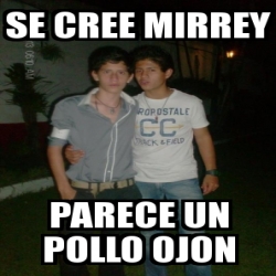 Meme Personalizado - SE CREE MIRREY PARECE UN POLLO OJON - 484431