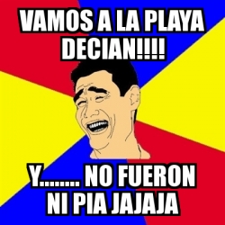 Meme Yao Ming - vamos a la playa decian!!!! y........ no fueron ni pia ...