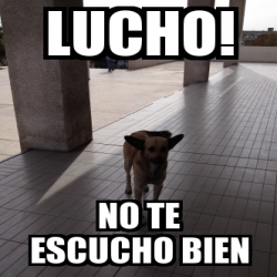 Meme Personalizado - lucho! no te escucho bien - 51024