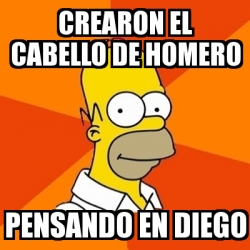 Meme Homer - crearon el cabello de homero pensando en diego - 54795
