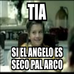 Meme Personalizado - tIA si el angelo es seco pal arco - 520686