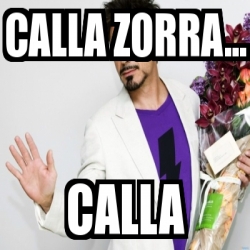 Meme Personalizado - calla zorra... calla - 581515