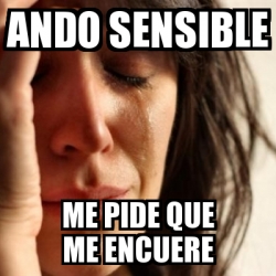 Meme Problems - ando sensible me pide que me encuere - 684813