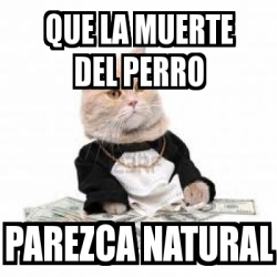 Meme Personalizado - que la muerte del perro parezca natural - 740088