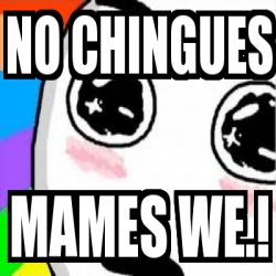 Meme Personalizado - No chingues mames we.! - 793450