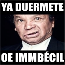 Meme Personalizado - Ya duermete oe immbÃ©cil - 866986