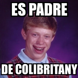 Meme Bad Luck Brian - Es PADRE DE COLIBRITANY - 905943