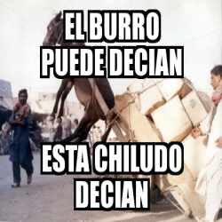 Meme Personalizado - El burro puede decian esta chiludo decian - 997389