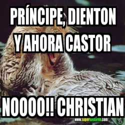 Meme Personalizado - PRÃ NCIPE, dienton y ahora castor noooo ...