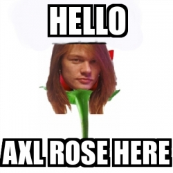 Meme Personalizado - HELLO AXL ROSE HERE - 1265509