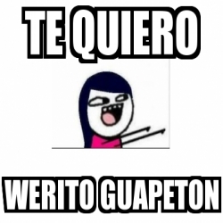 Meme Personalizado - te quiero werito guapeton - 1267145
