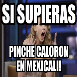 Meme Personalizado - SI SUPIERAS PINCHE CALORON EN MEXICALI! - 1413565