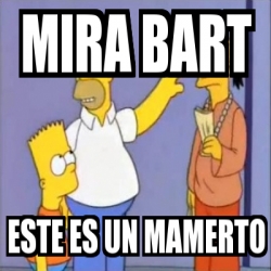 Meme Personalizado - Mira bart este es un mamerto - 1450475