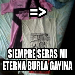 Meme Personalizado - => SIEMPRE SERAS MI ETERNA BURLA GAYINA - 1058309