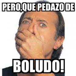 Meme Personalizado - Pero,Que pedazo de Boludo! - 1508442