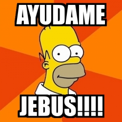 Meme Homer - ayudame jebus!!!! - 1593459