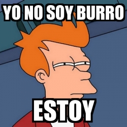Meme Futurama Fry - yo no soy burro estoy - 1597821
