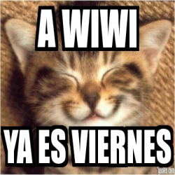 Meme Personalizado - A WIWI YA ES VIERNES - 1600878