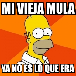 Meme Homer - mi vieja mula ya no es lo que era - 1081977