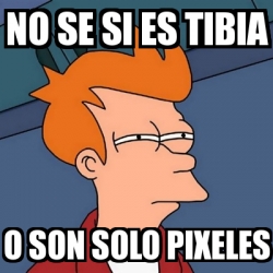 Meme Futurama Fry - NO SE SI ES TIBIA O SON SOLO PIXELES - 1804032