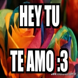 Meme Personalizado - hey tu te amo :3 - 1815023