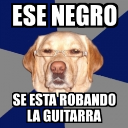 Meme Perro Racista - Ese negro se esta robando la guitarra - 1838415