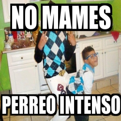Meme Personalizado - no mames perreo intenso - 1882137