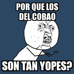 Meme Y U No - por que los del cobao son tan yopes? - 1099639