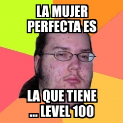 Meme Friki - la mujer perfecta es la que tiene ... level 100 - 1929340