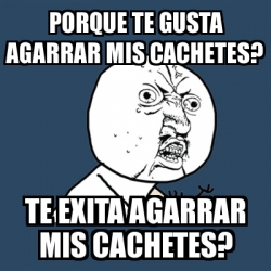 Meme Y U No - Porque te gusta agarrar mis cachetes? te exita agarrar ...