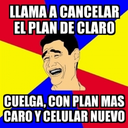 Meme Yao Ming - llama a cancelar el plan de claro cuelga, con plan mas ...