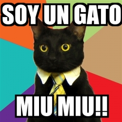 Meme Business Cat - soy un gato miu miu!! - 11775080