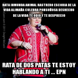 Meme Personalizado - Rata inmunda animal rastrero escoria de la vida ...