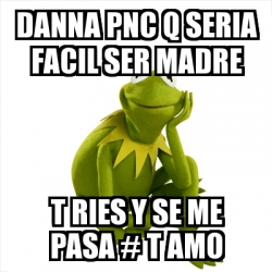 Meme Kermit the frog - Danna pnc q seria facil ser madre t ries y se me ...