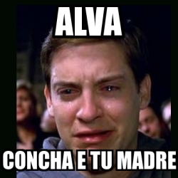 Meme crying peter parker - alva concha e tu madre - 14029036