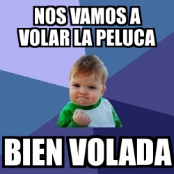 Meme Bebe Exitoso - nos vamos a volar la peluca bien volada - 14212441