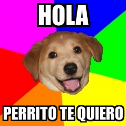 Meme Advice Dog - HOLA PERRITO TE QUIERO - 14273868