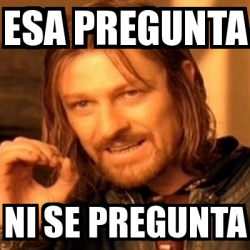 Meme Boromir - esa pregunta ni se pregunta - 14485705