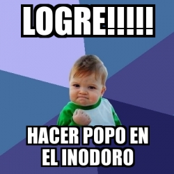 Meme Bebe Exitoso - LOGRE!!!!! HACER POPO EN EL INODORO - 14552415