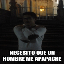 Meme Personalizado - necesito que un hombre me apapache - 14737822