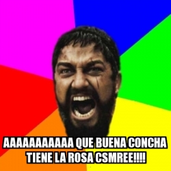 Meme Sparta - AAAAAAAAAAA QUE BUENA CONCHA TIENE LA ROSA CSMREE ...